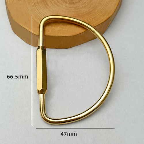 Brass Keychain With Lock D Key Chain Camping Buckles Hooks Key Ring ...