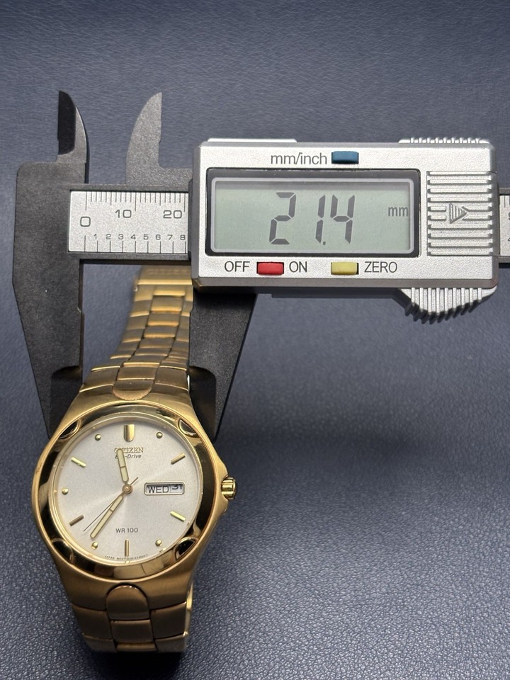 Citizen E101-K17551 Eco-Drive Gold Tone Analog Watch - Working | eBay