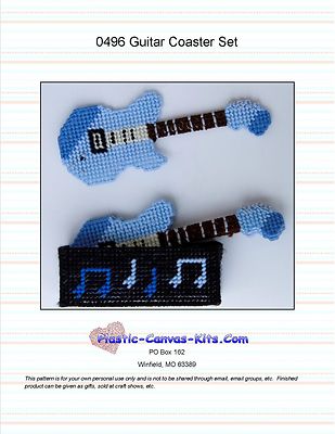 Guitar Coaster Set-Musical Notes-Plastic Canvas Pattern or Kit | eBay