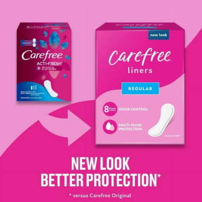 Carefree Acti-Fresh Regular Pantiliners, Unscented, 120 Ct | eBay