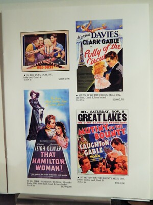 CLARK GABLE / VIVIEN LEIGH / THOMAS INCE CIVILIZATI POSTERS ORIGINAL ...