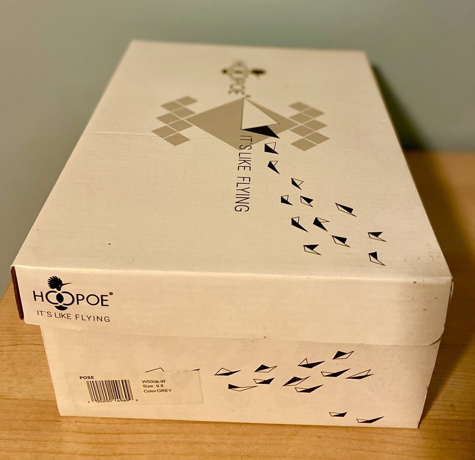 NEW HOOPOE POSE WOMAN SIZE 9.5 GRAY WALKING SHOES ORTHO LINE DIABETIC ...