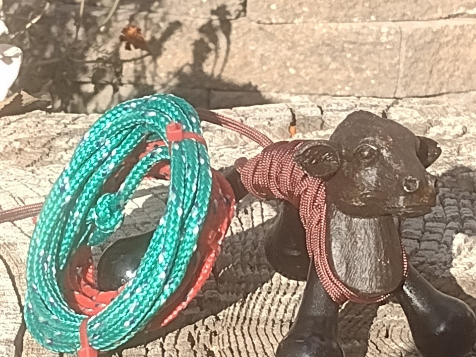 MICRO CALF ROPING DUMMY w/ 2-Chicken Ropes Roping Toy Head and Heel ...