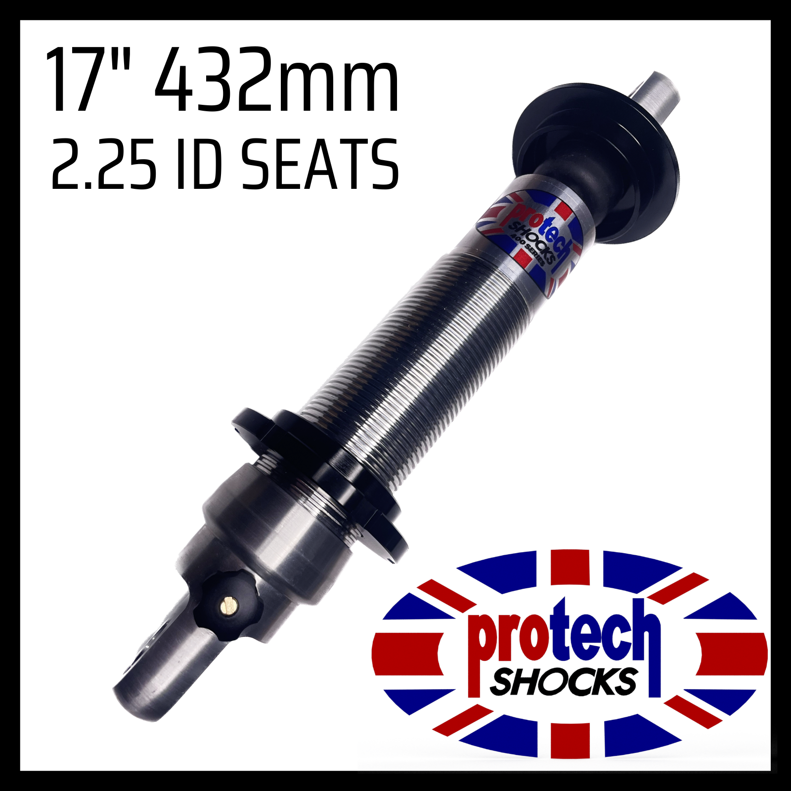 17" 432mm Open 2.25" Spring ID Bearing Shock Absorber Coilover Protech ...