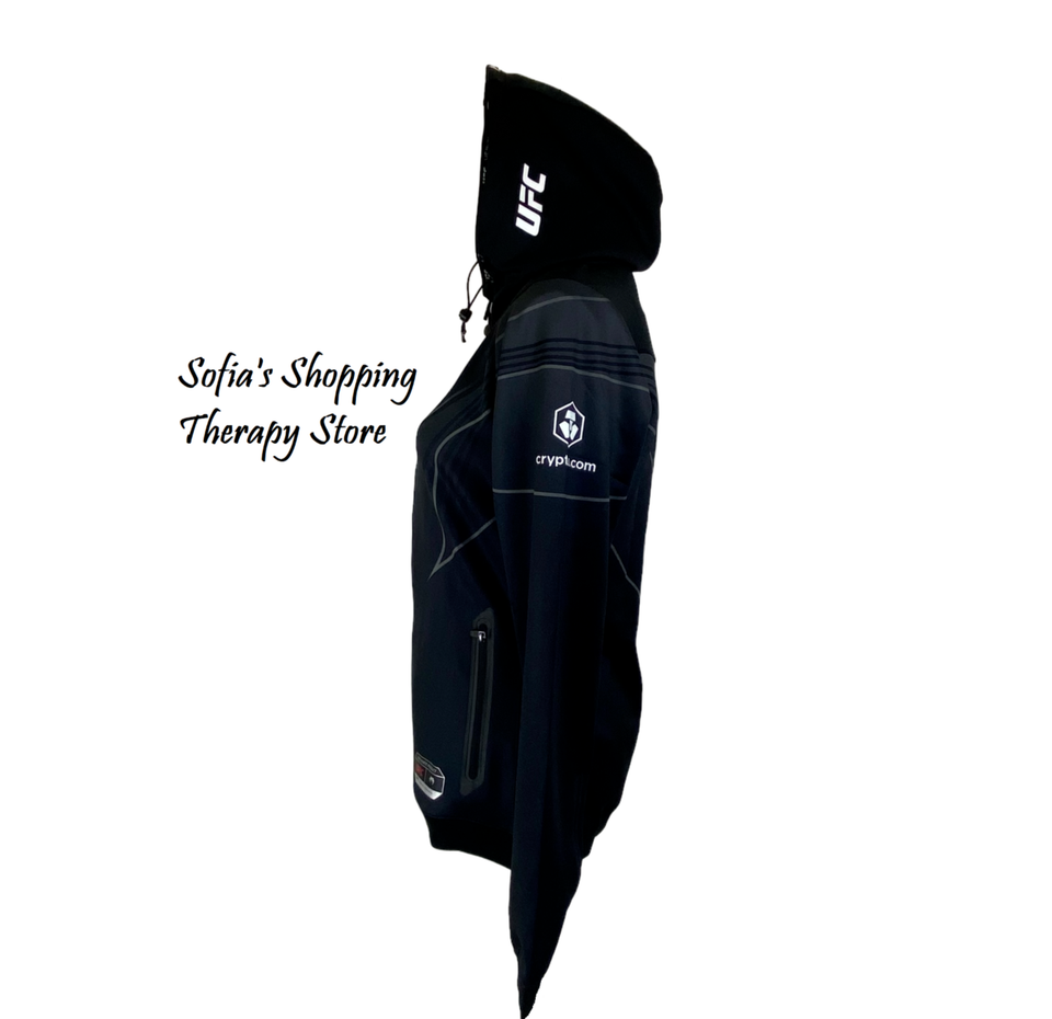 UFC Venum Authentic Fight Night 2.0 Women's Walkout Hoodie Jacket Black ...