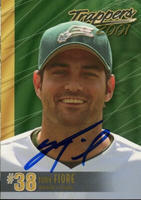 2001 Edmonton Trappers TONY FIORE Signed Card autograph AUTO TWINS | eBay