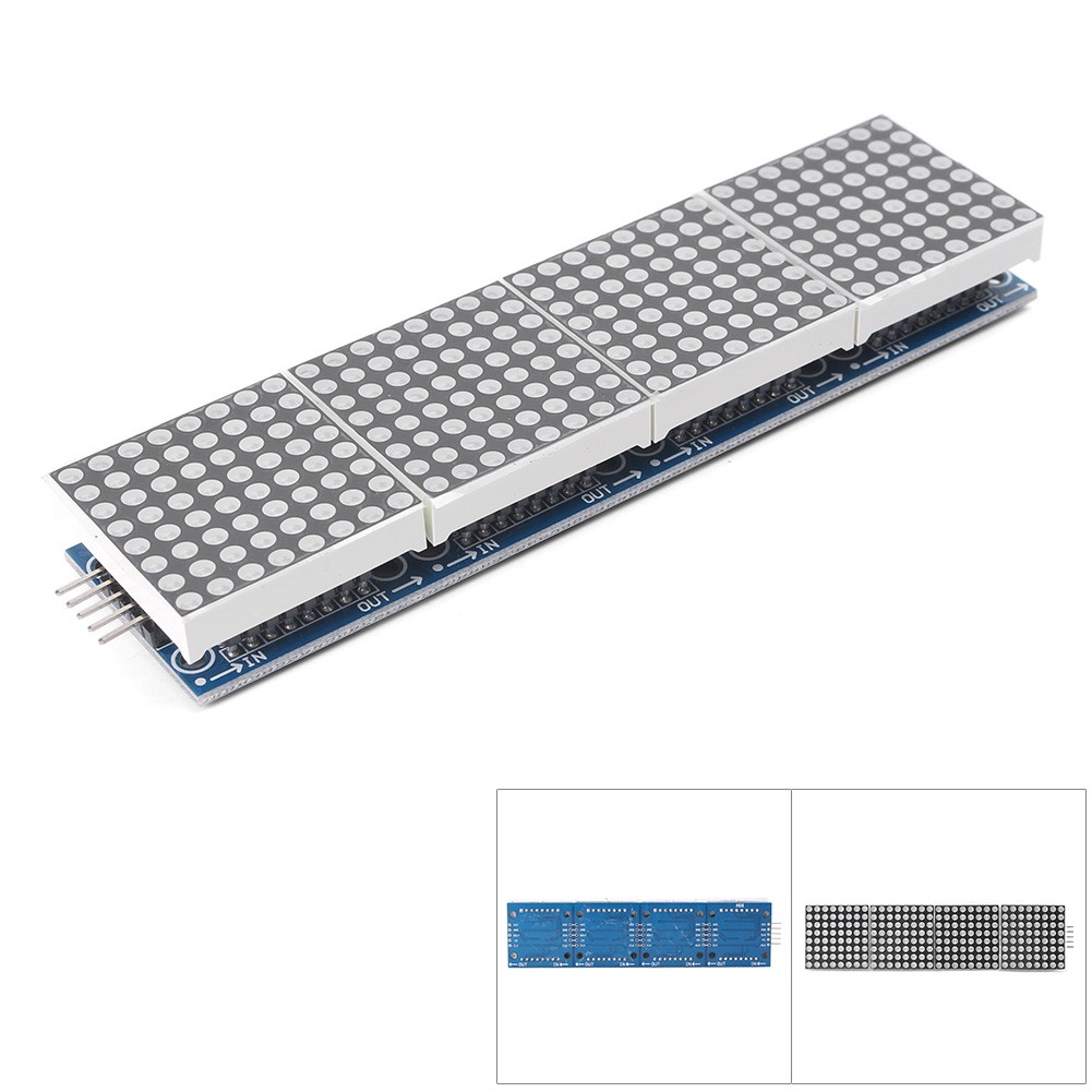 MAX7219 Dot led matrix MCU control 4-in-1 LED Display module for 2d po ...