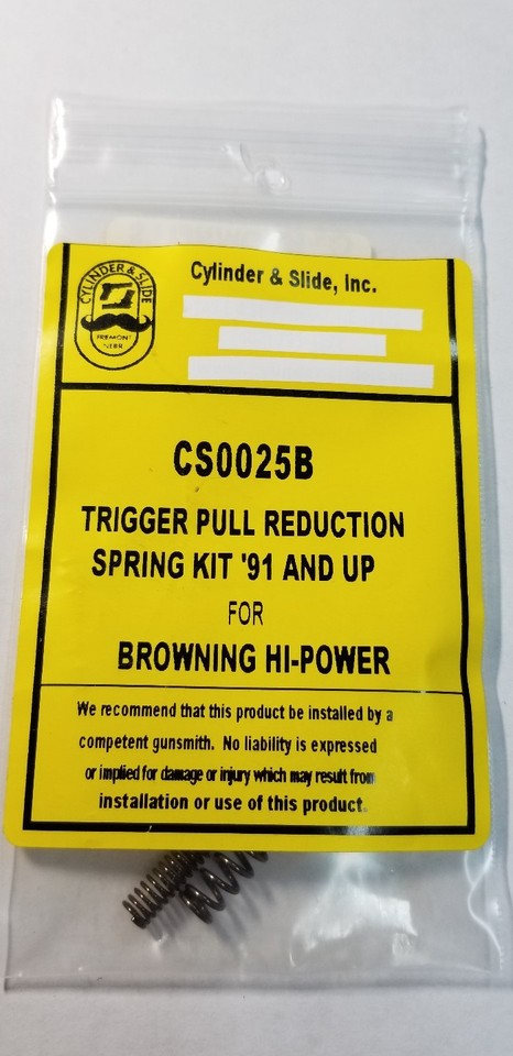 Cylinder & Slide Inc Browning Hi Power Trigger Pull Reduction Spring ...