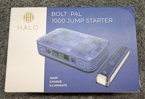 New Halo Bolt Pal 1000 Amp Portable Car Jump Starter with Power Bank ...