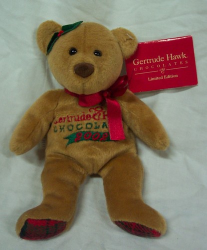 Mary Meyer Gertrude Hawk 2002 TEDDY BEAR 7" Bean Bag Stuffed Animal Toy ...