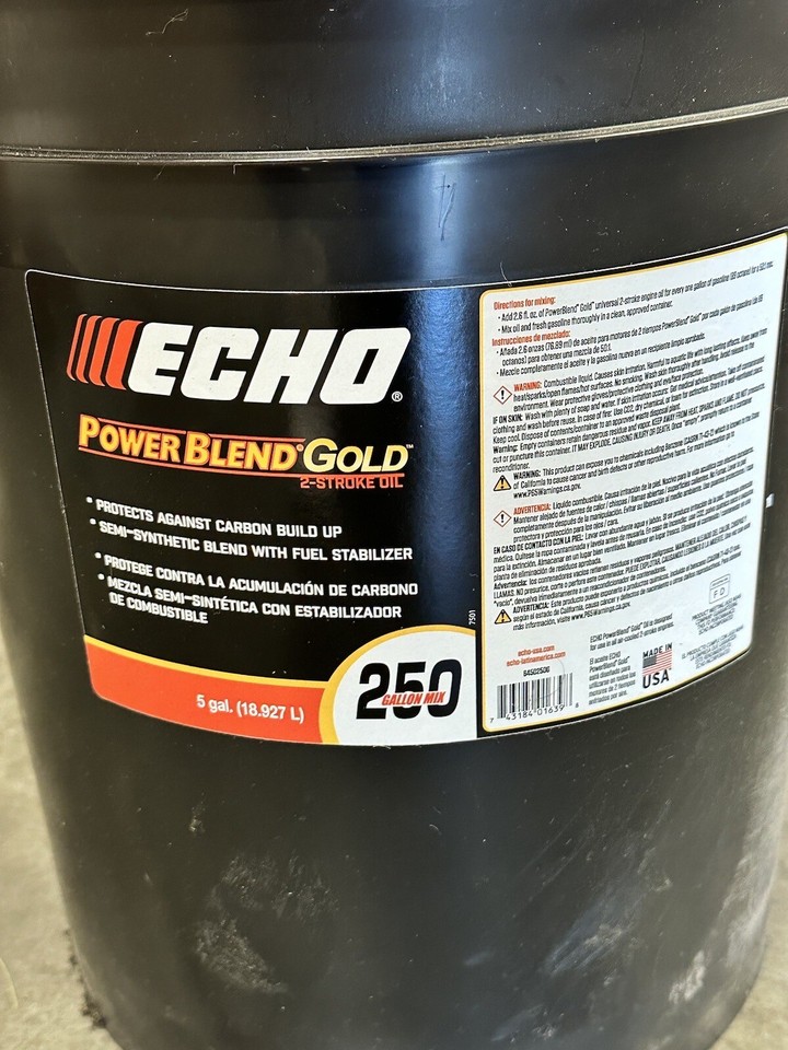 New Genuine Echo 5 Gallon Bucket 50:1 2-Cycle Oil Mix 6450250G ...