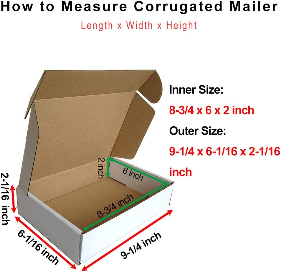 CH-BOX 50 Pack of 7x6x2''(Inner Size) Corrugated Mailers,Cardboard ...