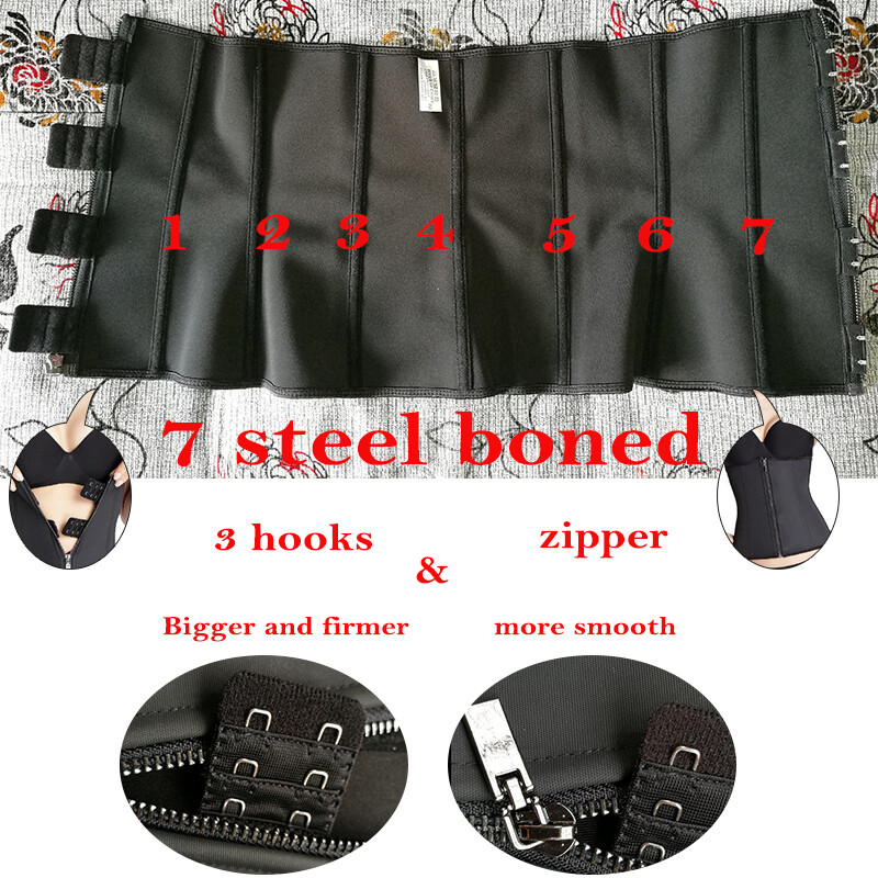 Fajas Colombianas Zip Latex Rubber Waist Trainer Weight Loss Cincher ...