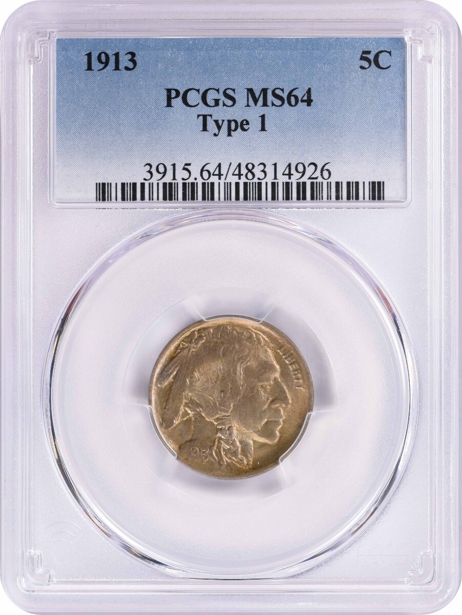 1913 Buffalo Nickel Type 1 MS64 PCGS | eBay