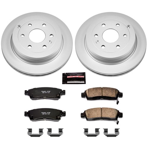 PowerStop Genuine Geomet Coated Rotor and Low-Dust Ceramic Brake Pad ...