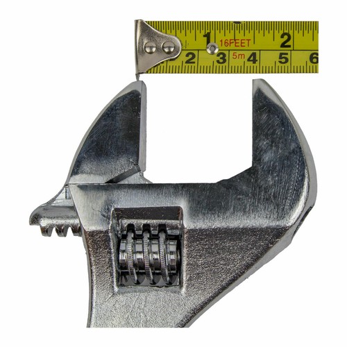 KING 12" Inch Open-End ADJUSTABLE WRENCH, Chrome-Plated Steel Spanner ...