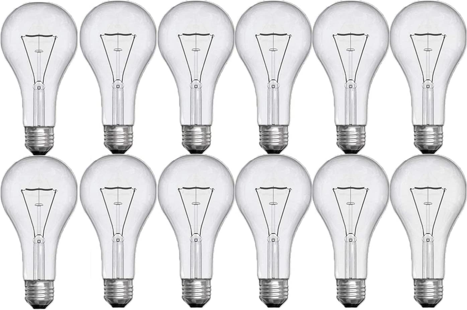 12-NEW GE Crystal Clear Light Bulb 150 Watt Bright Decorative Light ...