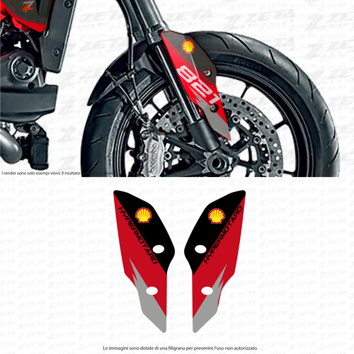 Stickers Fender Ducati Hypermotard 821 13-16 939 16-18 | eBay Australia