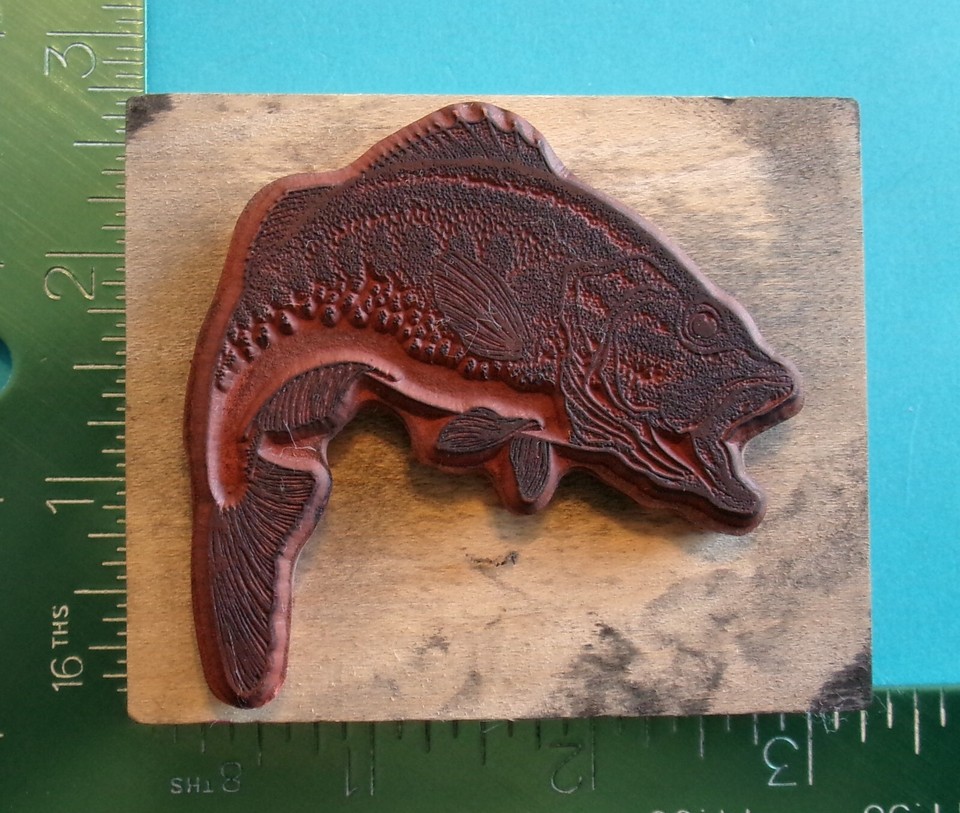 PSX Designs JUMPING FISH BASS Rubber Stamp G-1458 | eBay