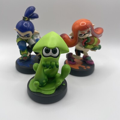 Splatoon : Inkling Girl & Boy & Green Squid amiibo - 3-Pack Nintendo FREE SHIP 45496892197| eBay