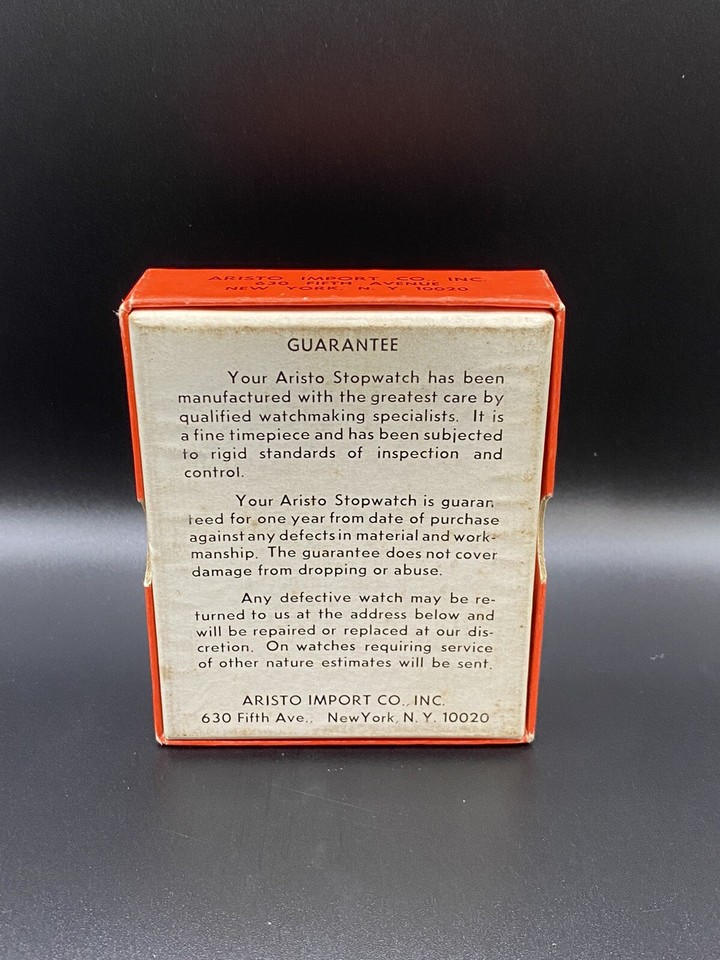 ARISTO STOP WATCH - APOLLO 7 JEWELS NEW IN BOX! TESTED! AUTHENTIC! 12 / ...