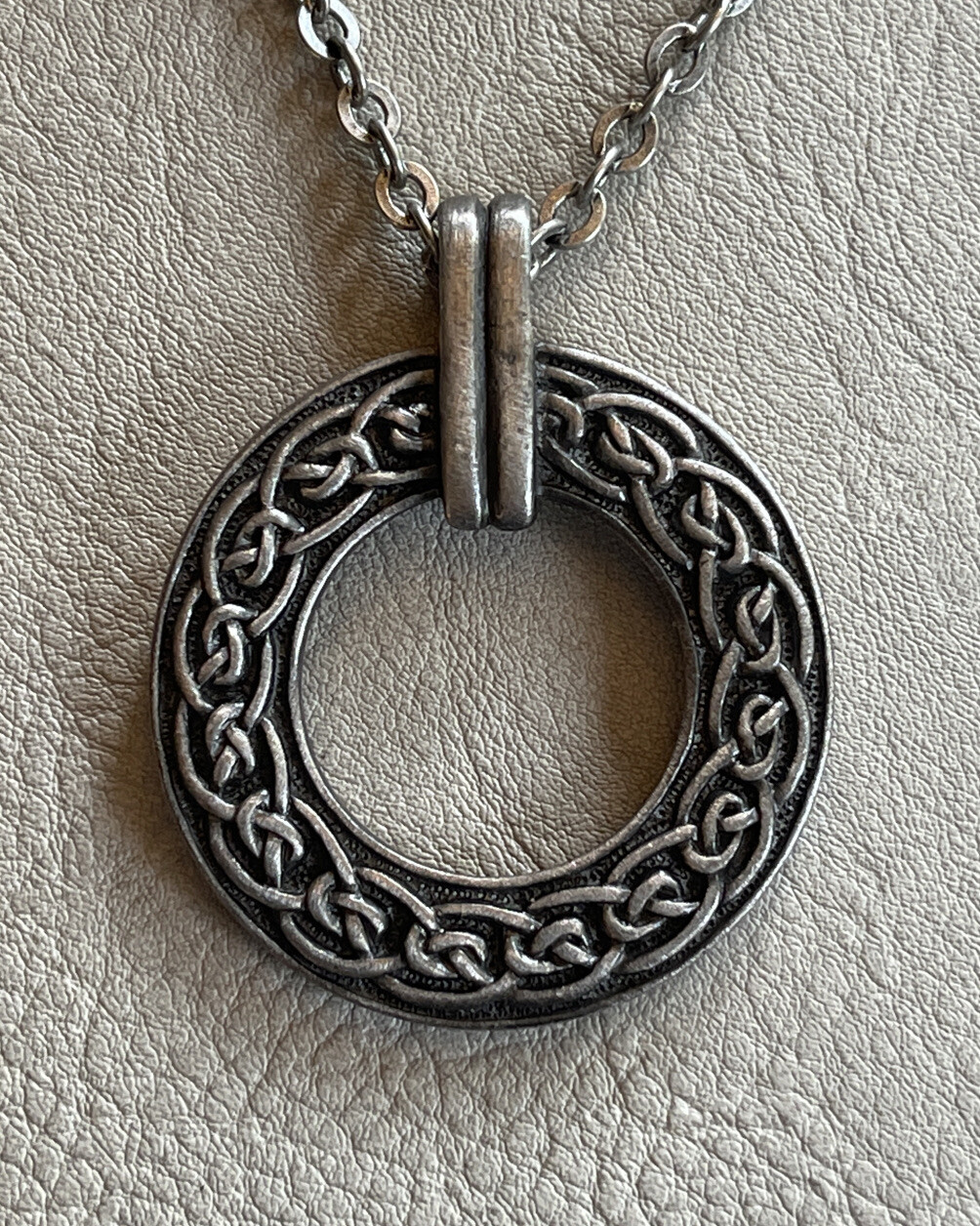 Celtic Knot Infinity Pendant Necklace Pewter On 24" C… - Gem