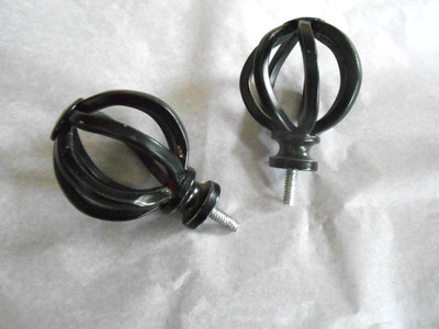 Cage Spiral Cabinet Cupboard Door Pull Handle Knob Black Metal | eBay