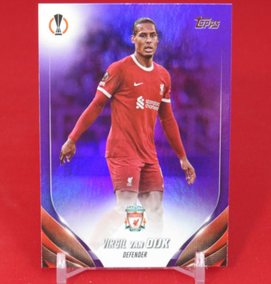Virgil Van Dijk PURPLE /299 2023-24 Topps UEFA Club Competition | eBay