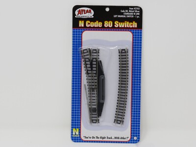 Atlas N Scale Code 80 Standard N Line #4 Left Manual Switch Nickel ...