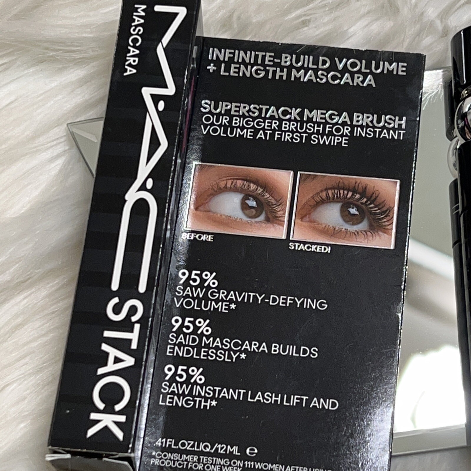 Authentic MAC Stack Mega Brush Mascara Full Size 0.41 Fl oz/12ml New ...