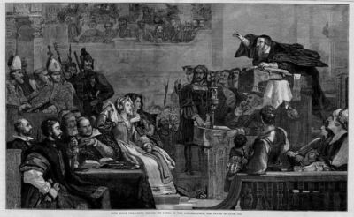 JOHN KNOX PREACHING BEFORE THE LORDS OF THE CONGREGATION ST. ANDREWS ...