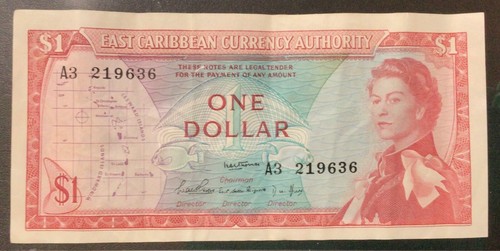 1965 EAST CARIBBEAN PAPER MONEY - ONE DOLLAR BANKNOTE! | eBay