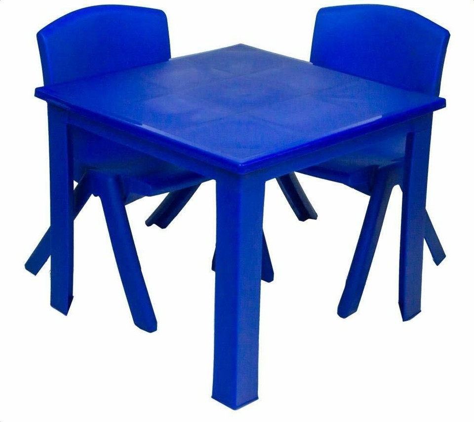 Toddlers Kids Chairs and Table set Strong Plastic study play table ...