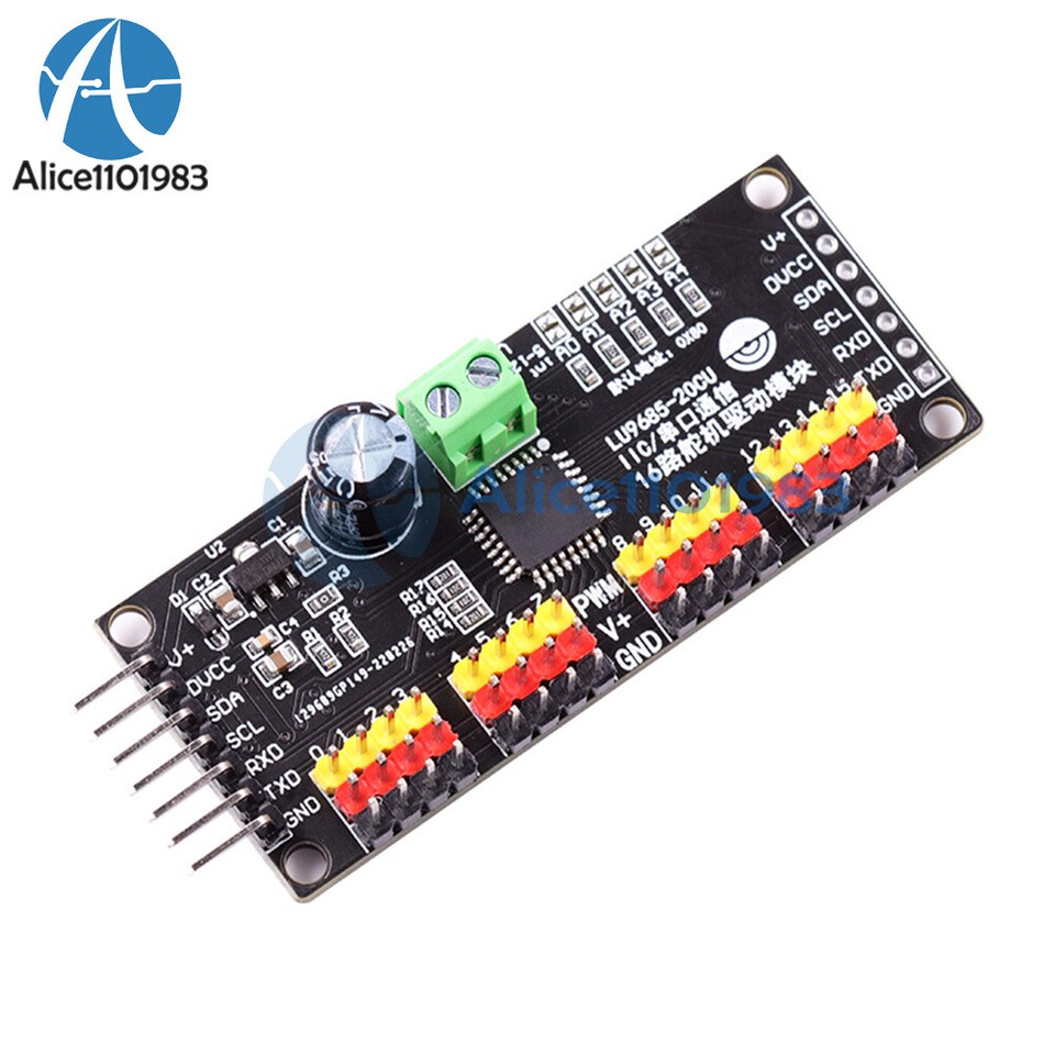 10X LU9685 Chip 16-Channel PWM/Servo Driver Control Board I2C Interface ...