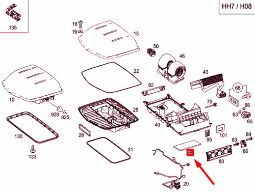 MB SPRINTER W906 ROOF AIR CONDITIONER FILTER MAT A0018358747 ORIGINAL ...