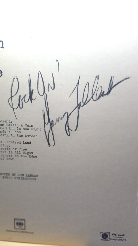 Bruce Springsteen PICTURE DISC Darkness On Edge Of Town SIGNED Gary W ...