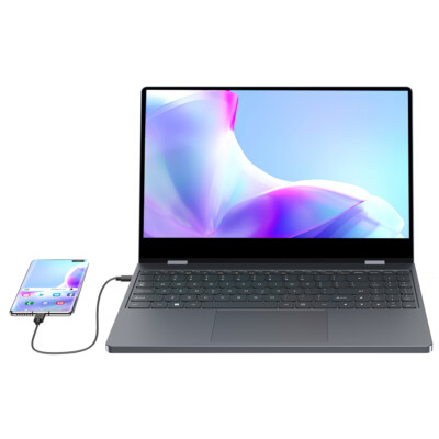 15.6" Portable Lapdock Monitor 1920*1080 Full HD Battery USB C For ...
