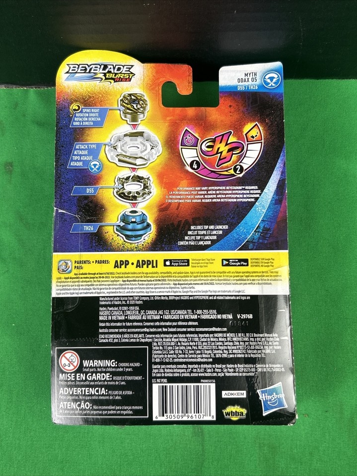 Beyblade Burst Rise Hypersphere Myth Odax O5 Starter Pack | eBay