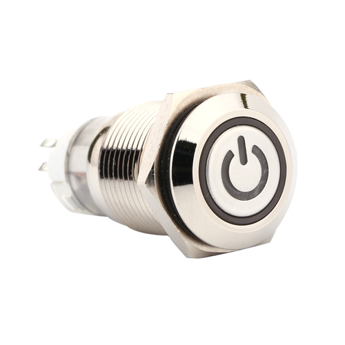 ›16mm 1NO 1NC Connection 12V LED Toggle Switch Latching Push Button | eBay