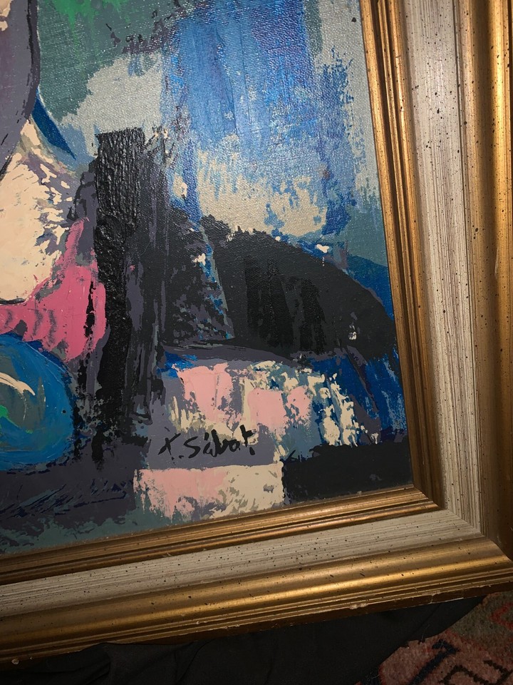 OIL PAINTING OF HAPPY CLOWN LISTED ARTIST T SABAT 24X30 FRAMED | eBay