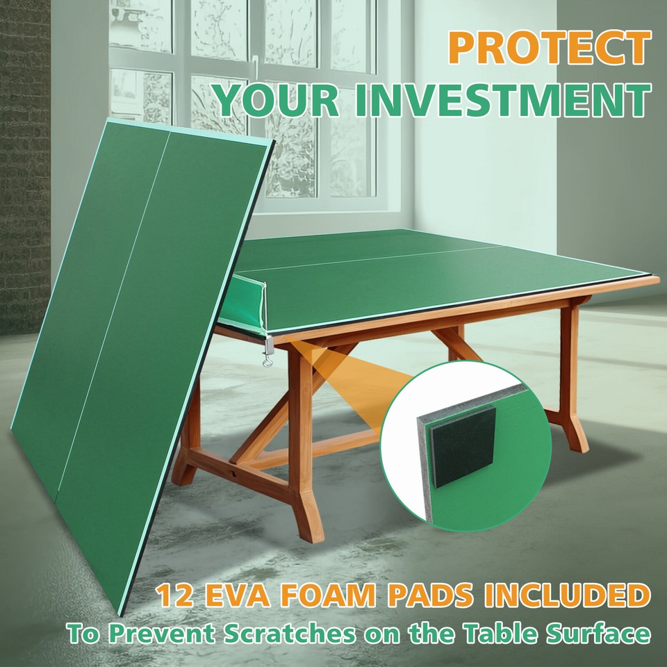 Ping Pong/ Table Tennis Conversion Top 96"X48" Foldable Ping Pong Table ...