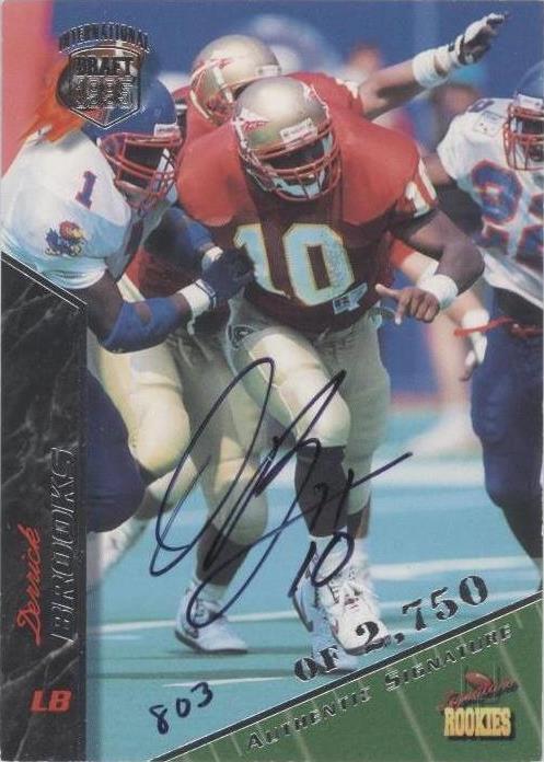 1995 Signature Rookies - Derrick Brooks #11 International Signatures ...