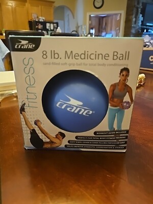 Crane Exercise Fitness 8 lb Medicine Ball Purple NEW | eBay