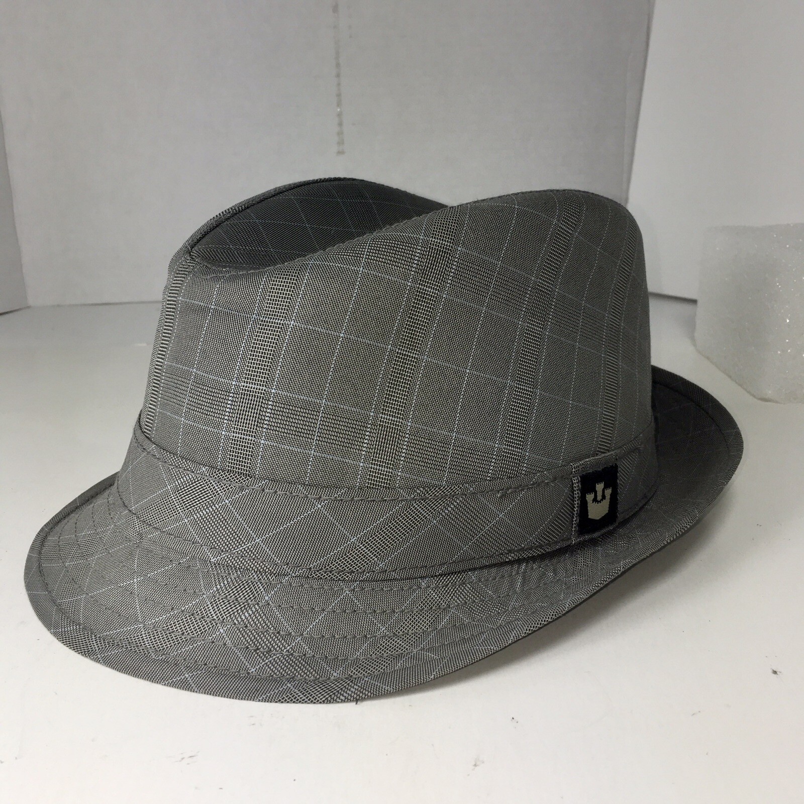 Goorin Bros. Fedora Hat Gray Plaid Polyester Rayon Blend Sz Medium | eBay