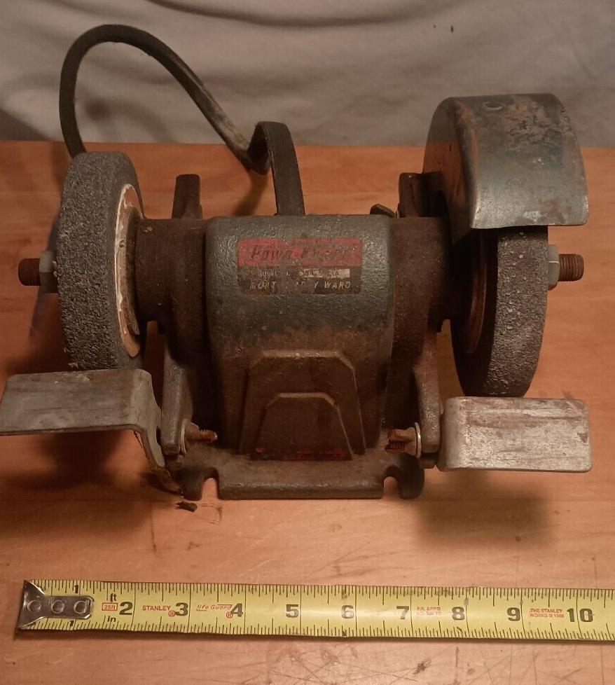 Powercraft Montgomery Ward Belt Drive Bench Grinder | eBay