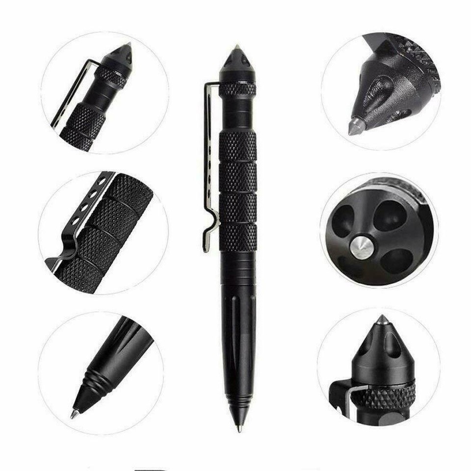 Durable EDC Pocket Action Ball Pen Clip Police Pen Student Stationery ...
