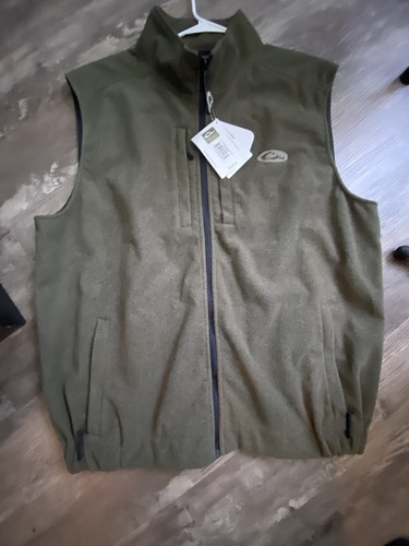 Drake Waterfowl 160509-3X Brown Windproof Layering Fleece Vest 3X-Large ...