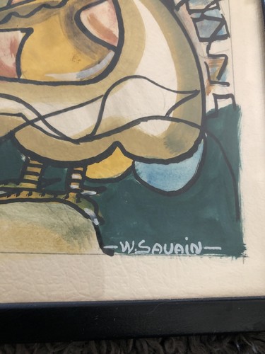 W. Savain Listed haitian artist on paper Signed Frame | eBay
