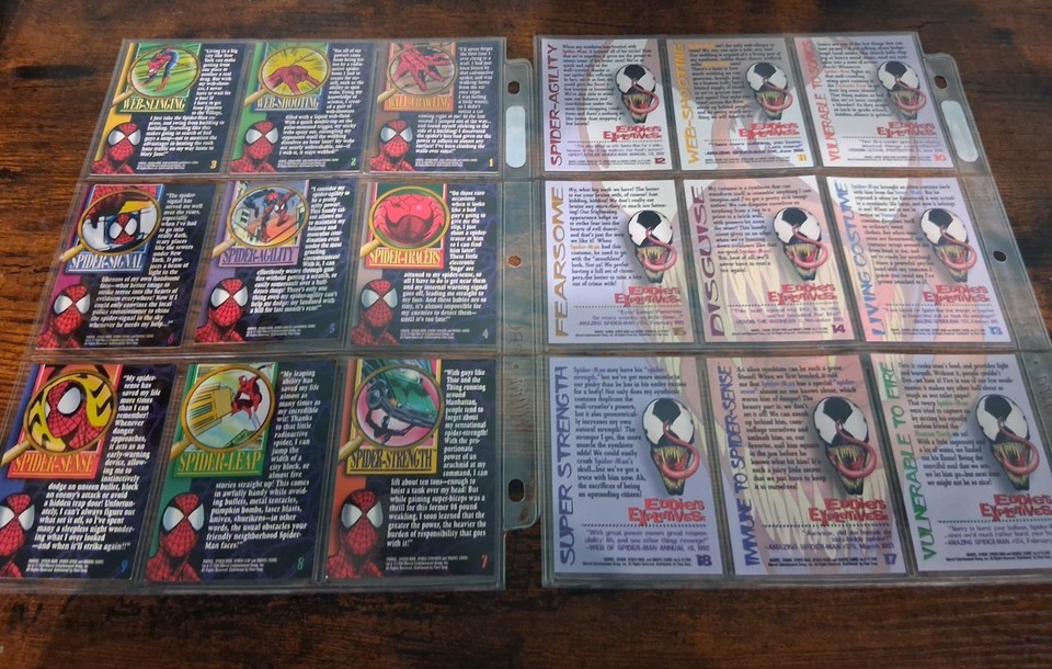 1st edition- 1994- the amazing spiderman trading cards- 1 to 149 and ...