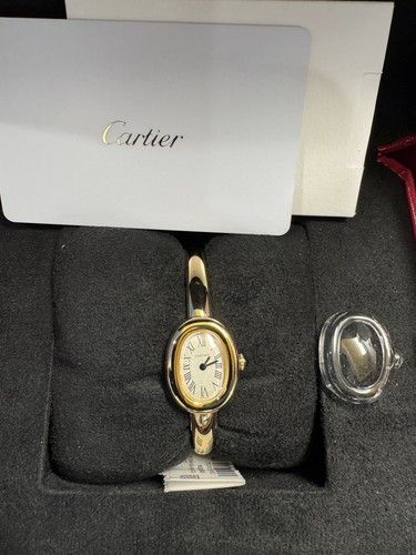 Brand New Cartier Baignoire Mini Size 16 Ladies Watch Complete Box ...
